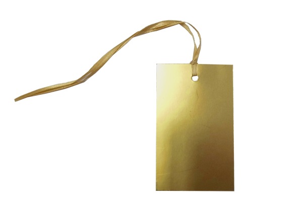 Pack 10 Gift Tags with Ties - GOLD - www.giftbasketsforyou.co.uk